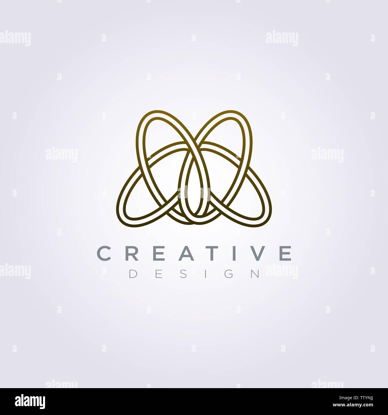 Luxury Line Vector Logo Circle Icon Design Stock Vector Image & Art - Alamy