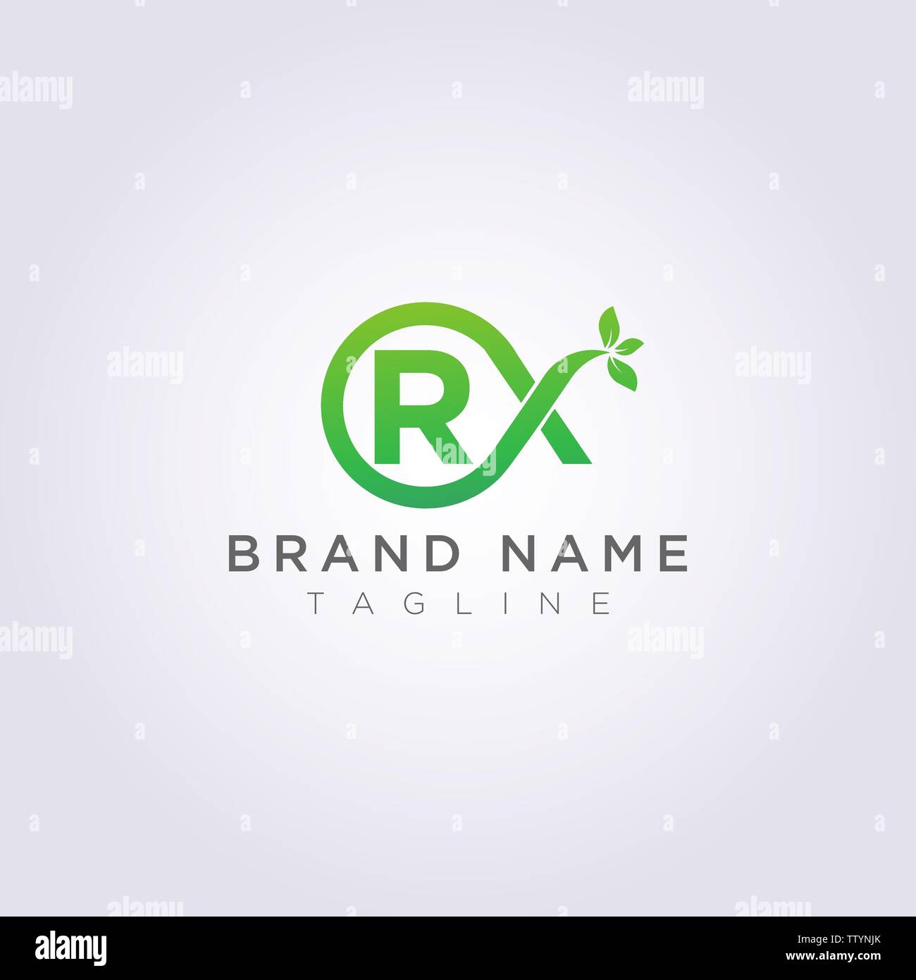 Logo Vector Leaf Icon Design RX Letter Symbol Stock Vector Image & Art ...