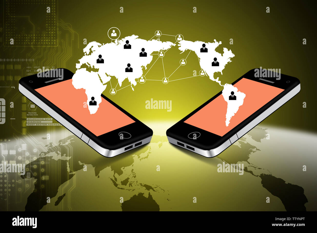 Mobile communication concept Stock Photo - Alamy