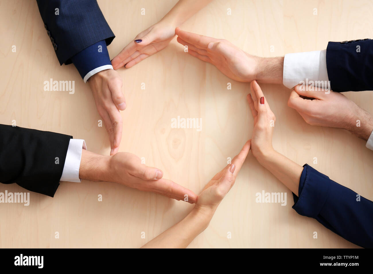 Teamwork concept. Business people hands Stock Photo - Alamy