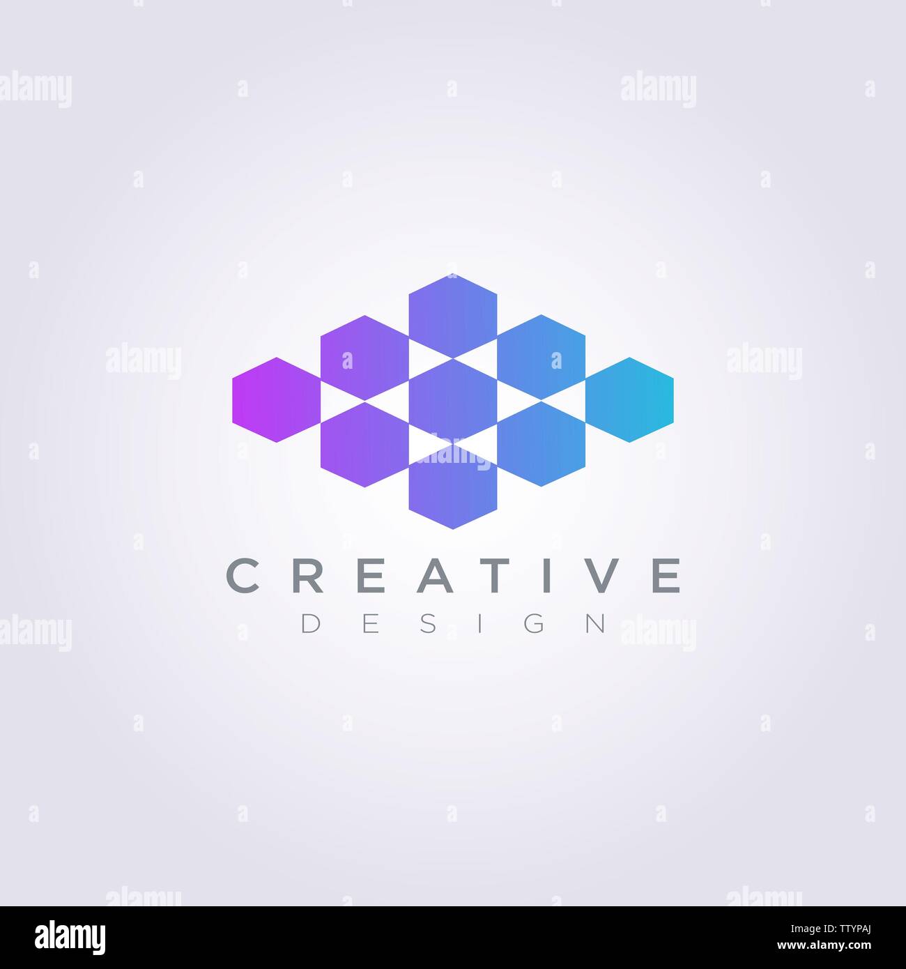 Vector Logo Design Symbol Hexagon icon are arranged Stock Vector Image ...