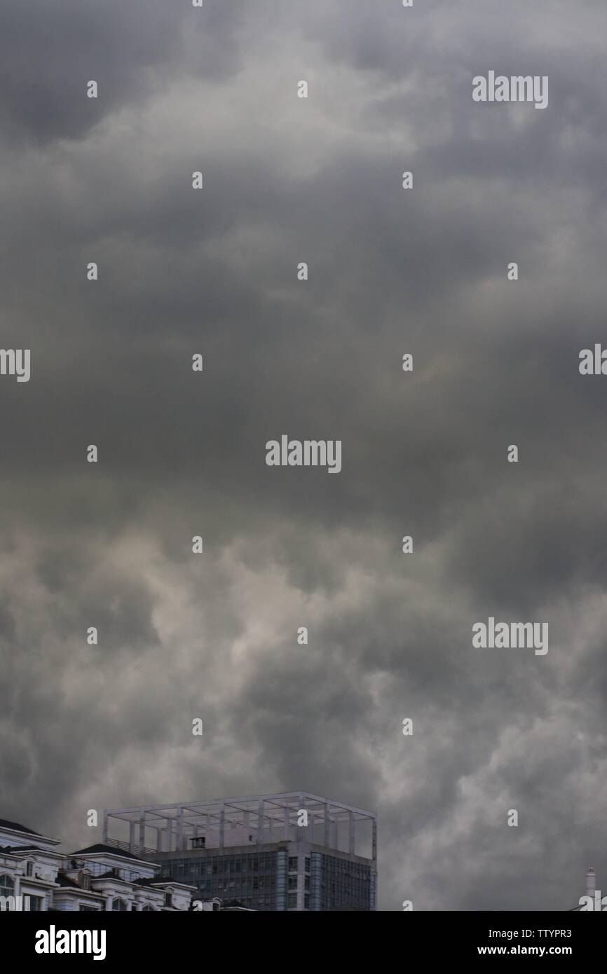 The dark clouds before the heavy rain came Stock Photo - Alamy