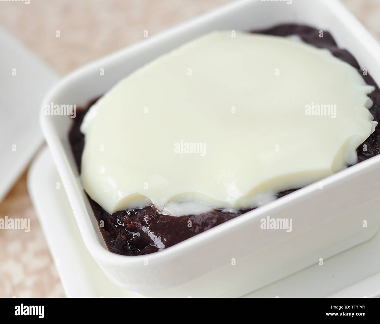Double skin milk red bean paste Stock Photo - Alamy