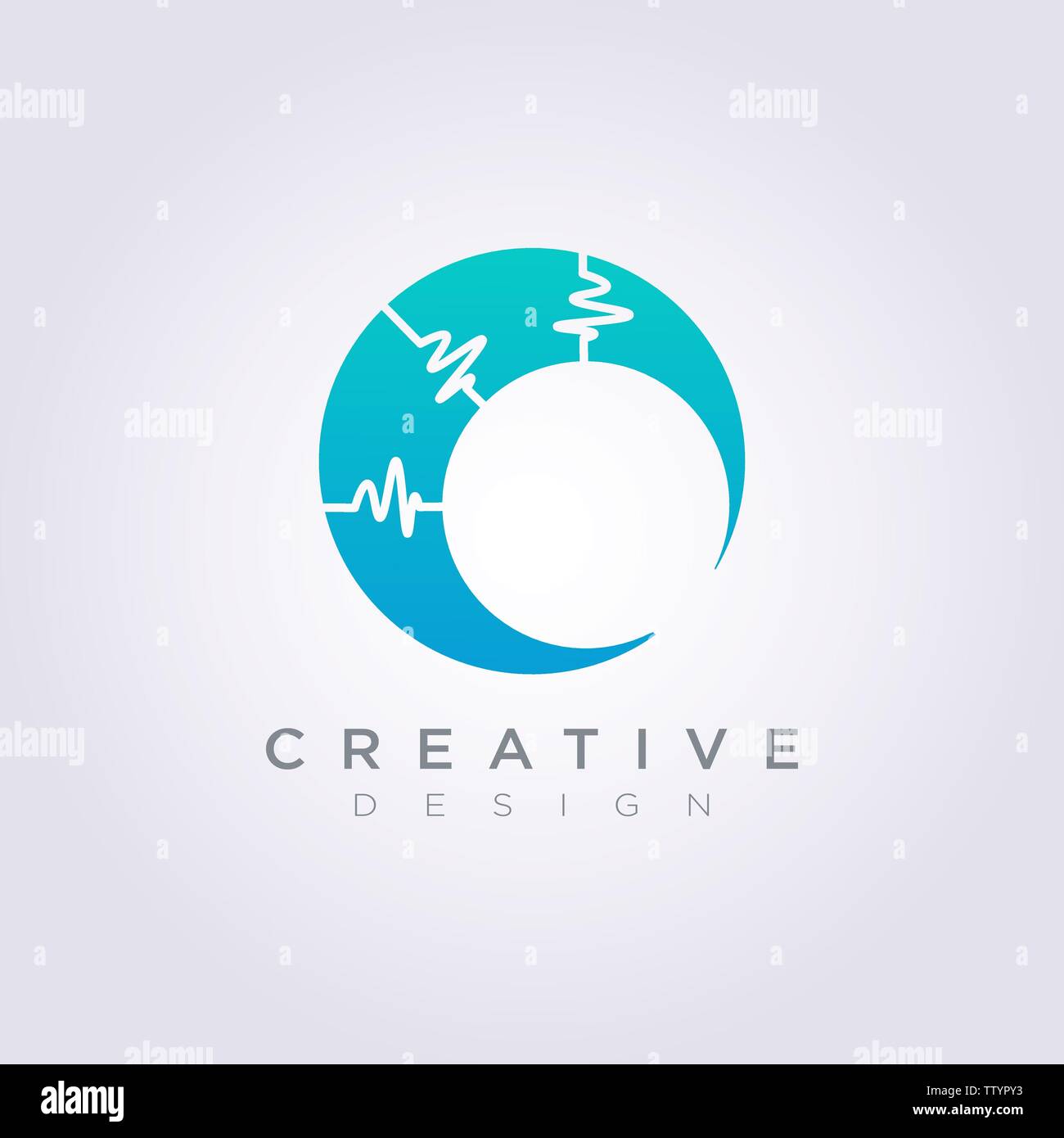 Vector Logo Design Electric Circle Symbol Icon Stock Vector Image & Art ...