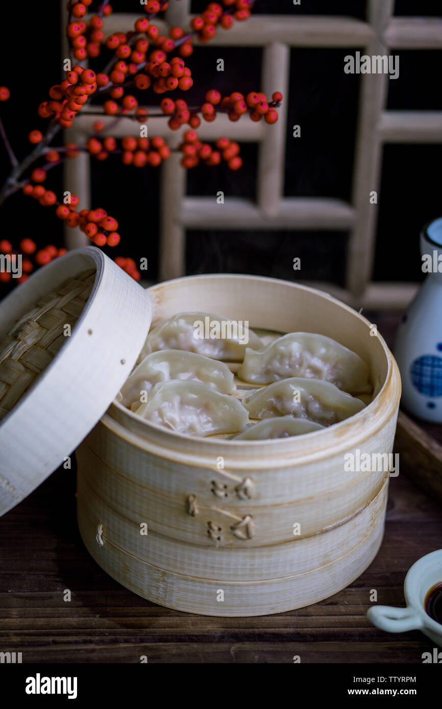Delicious steamed dumplings Stock Photo - Alamy