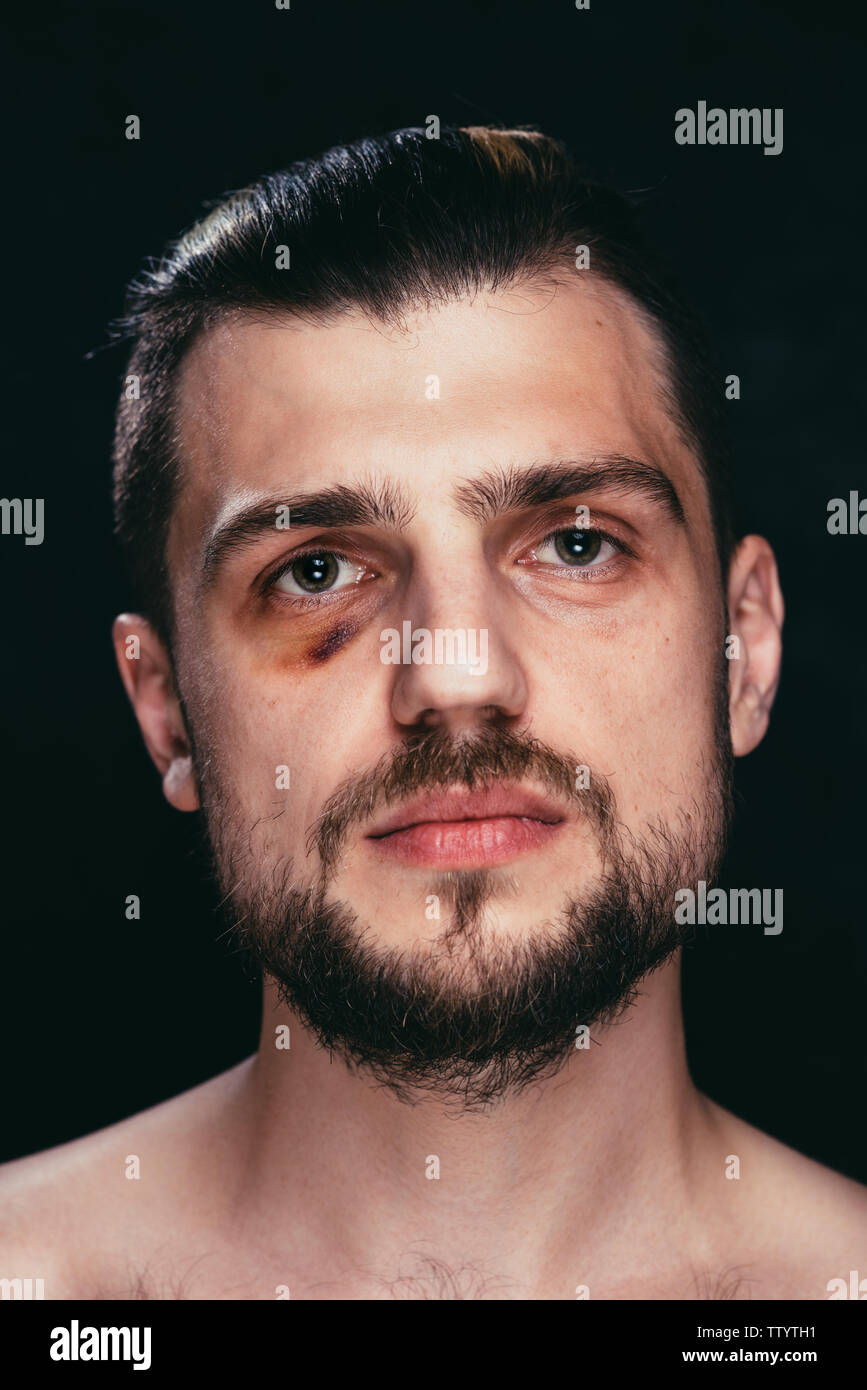 Man dark alone sad face hi-res stock photography and images - Alamy
