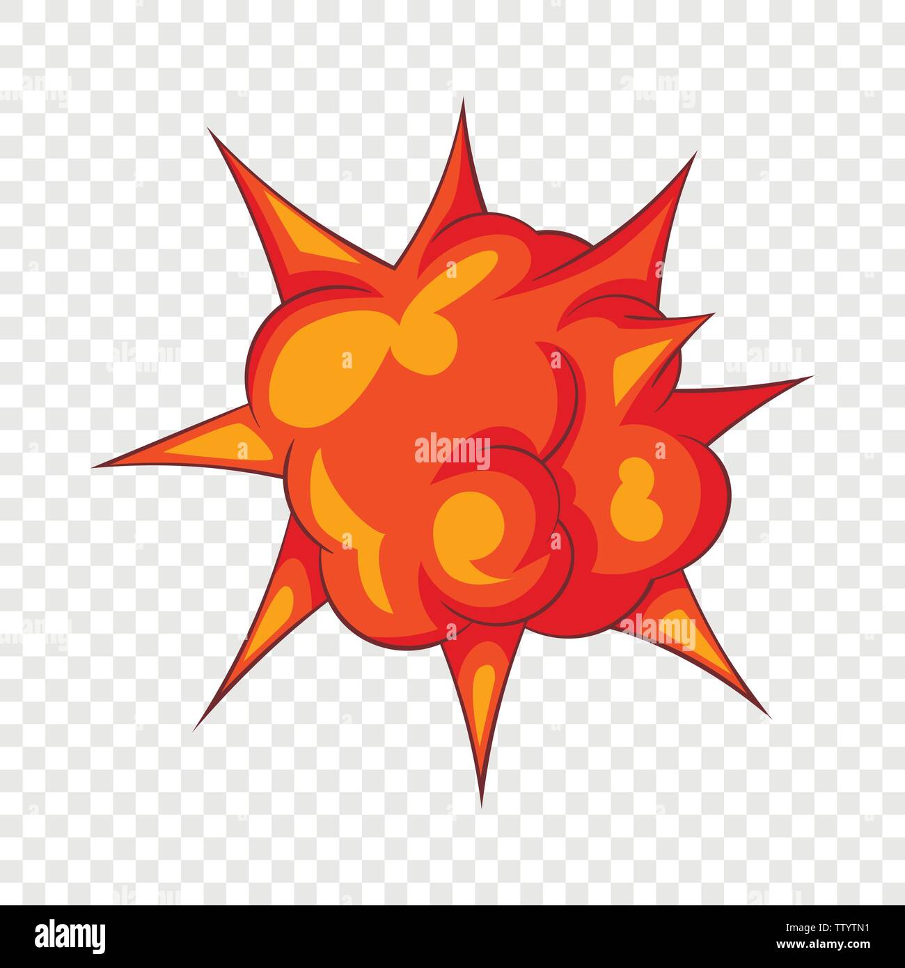 Blast with fire icon, cartoon style Stock Vector Image & Art - Alamy