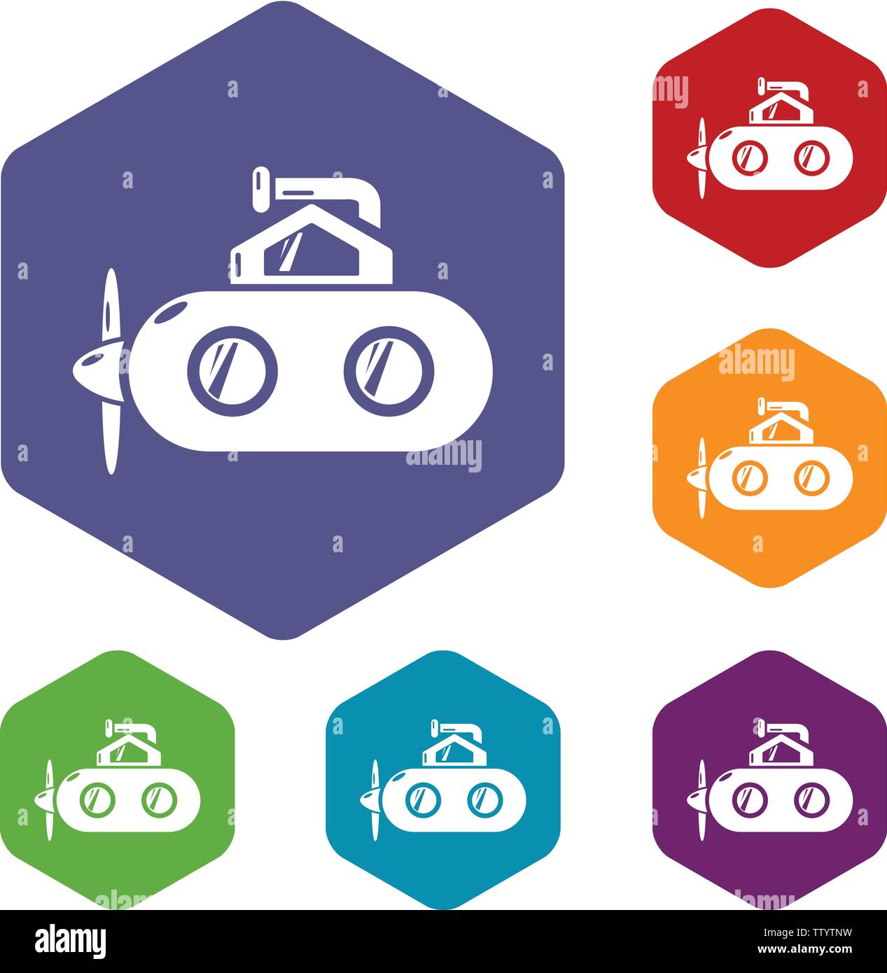 Submarine periscope icons vector hexahedron Stock Vector Image & Art ...