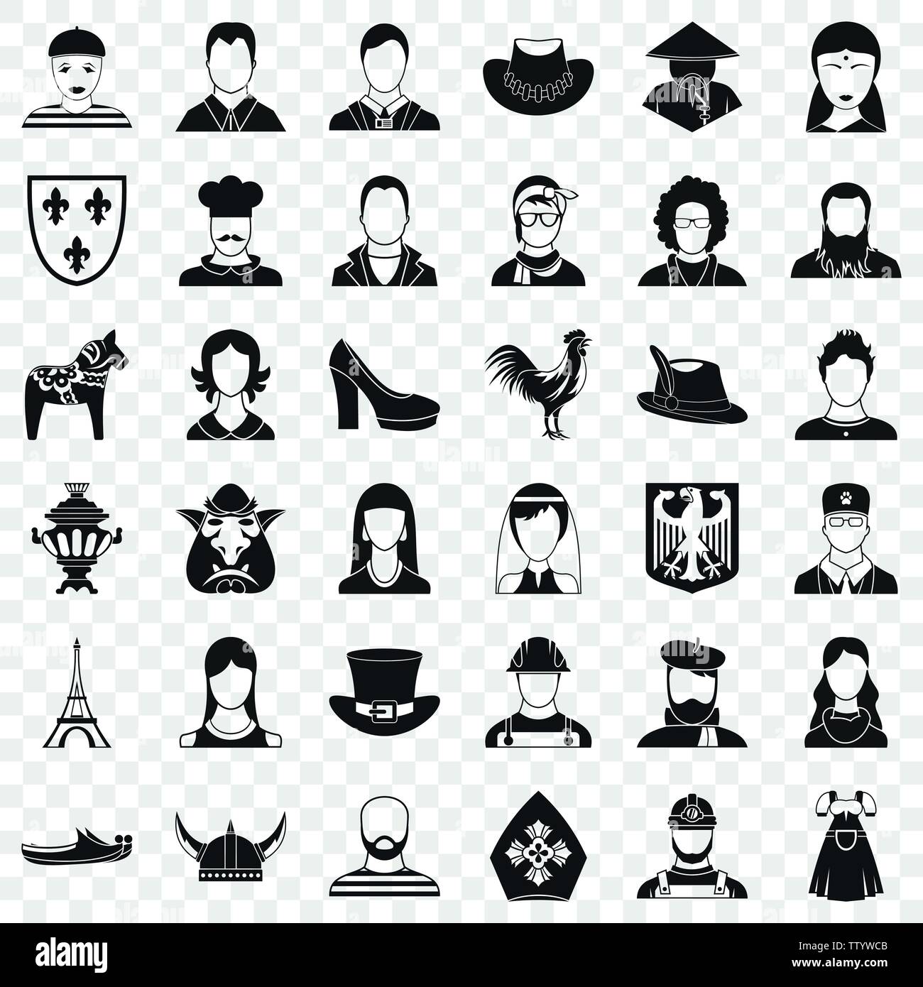 User icons set, simle style Stock Vector Image & Art - Alamy