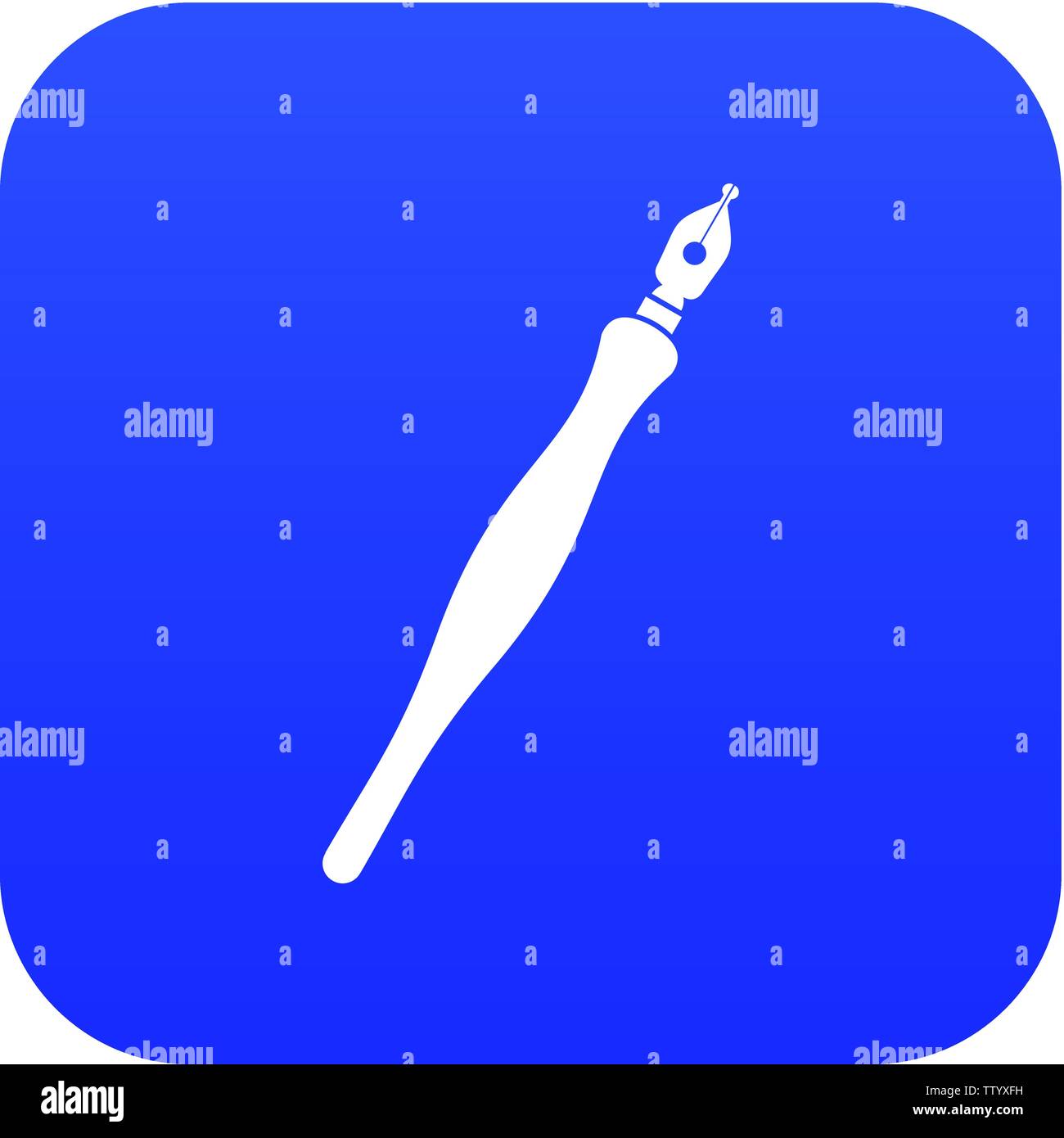 Fountain pen icon digital blue Stock Vector Image & Art - Alamy