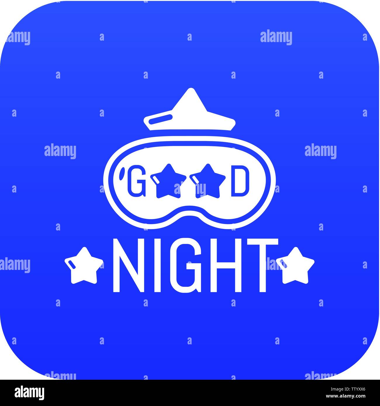 Good night icon blue vector Stock Vector Image & Art - Alamy