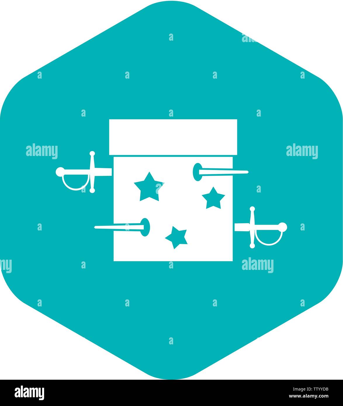 Sword box illusion icon, simple style Stock Vector Image & Art - Alamy