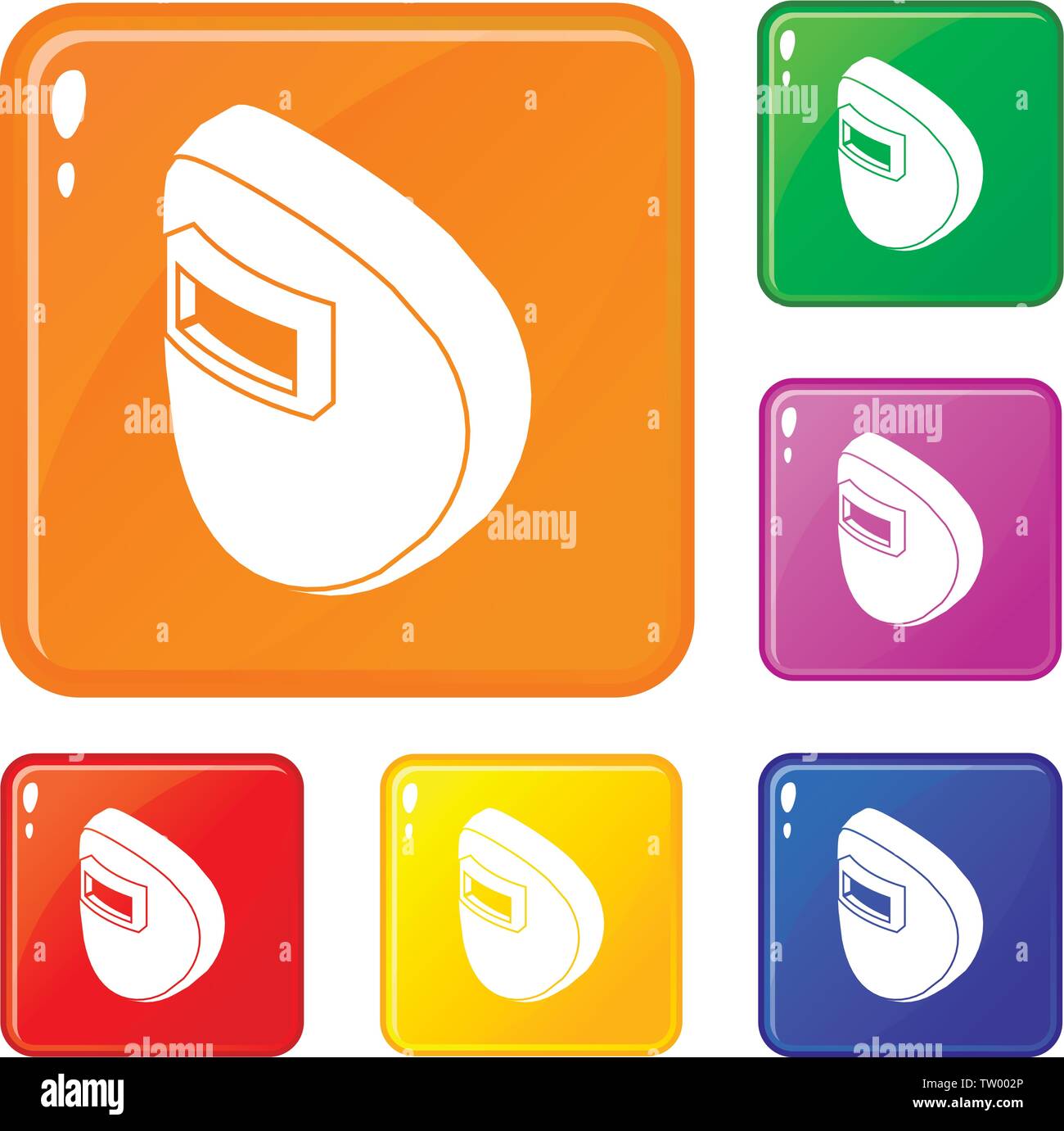 Round welding mask icons set vector color Stock Vector Image & Art - Alamy