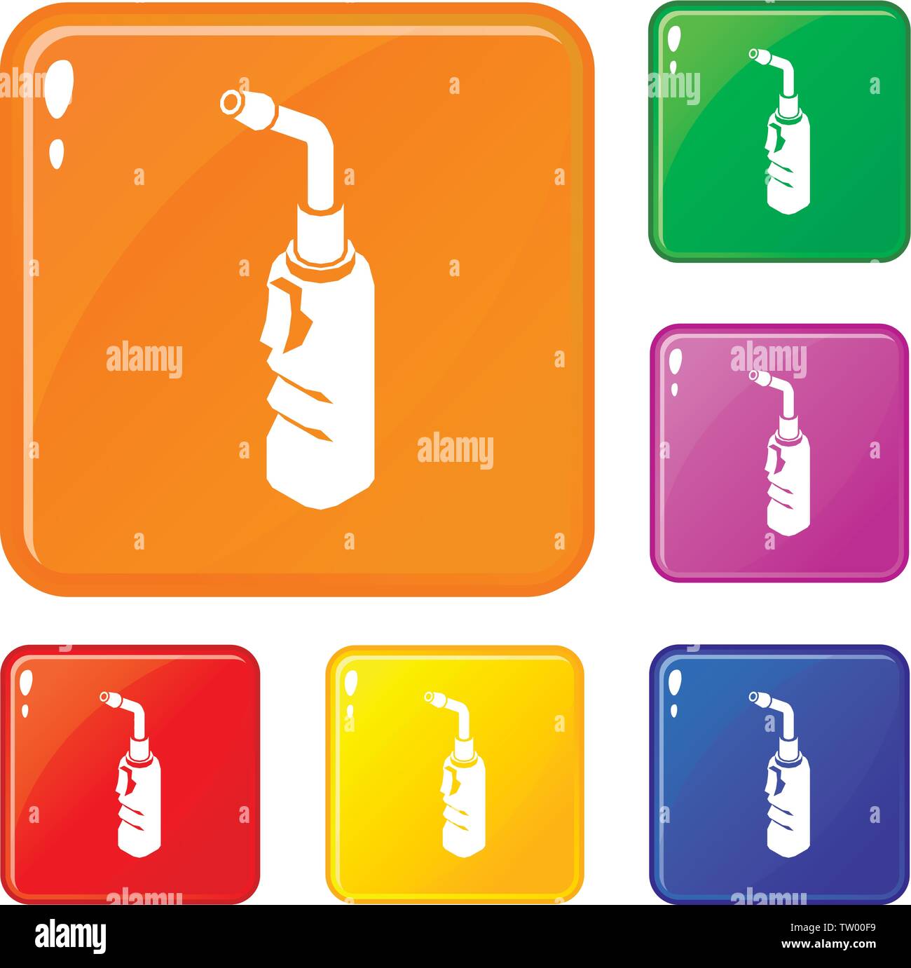 Flame welding torch isolated Stock Vector Images - Alamy