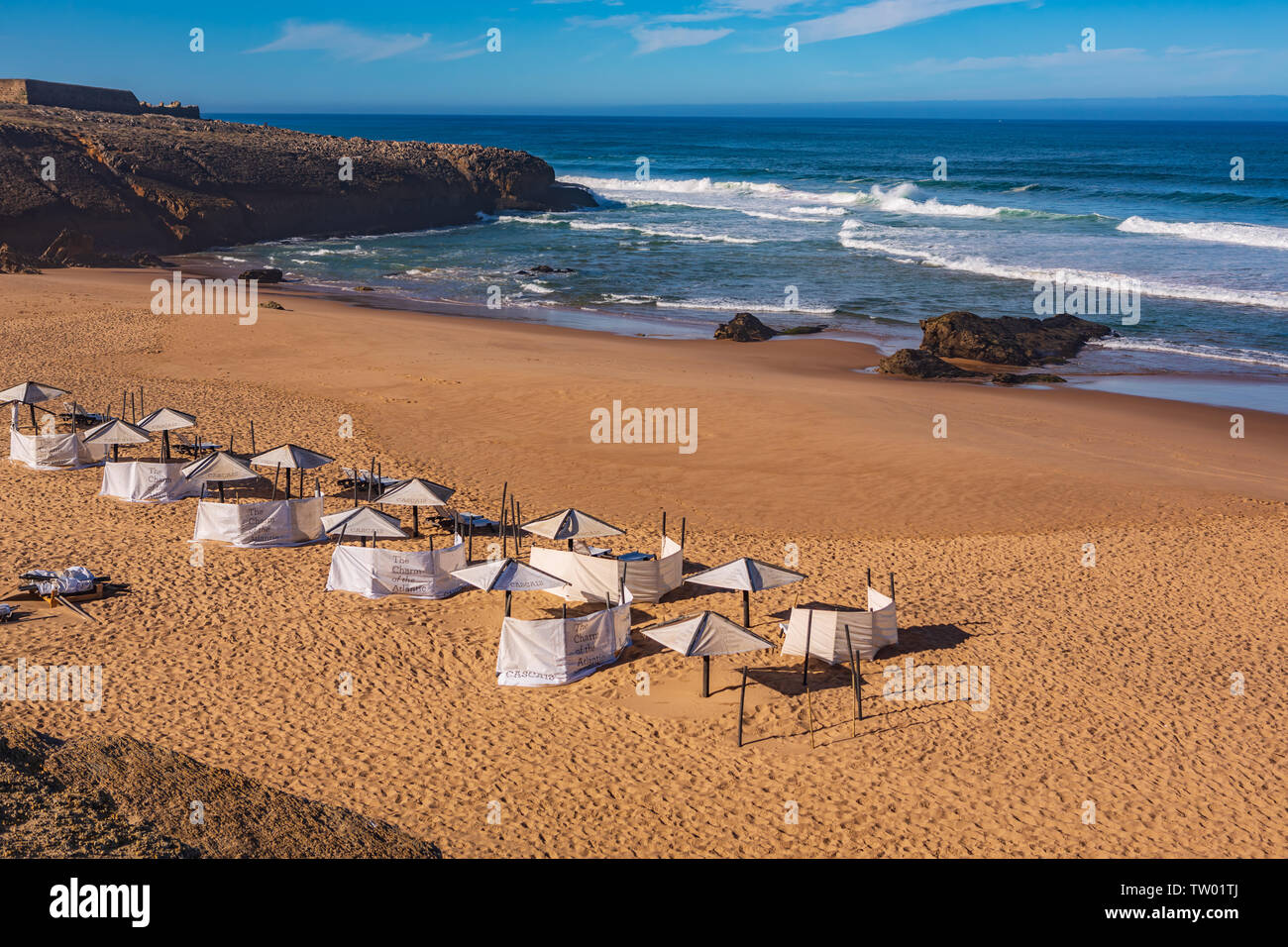 The Praia Grande do Guincho beach near Lisbon, Portugal Stock Photo - Alamy