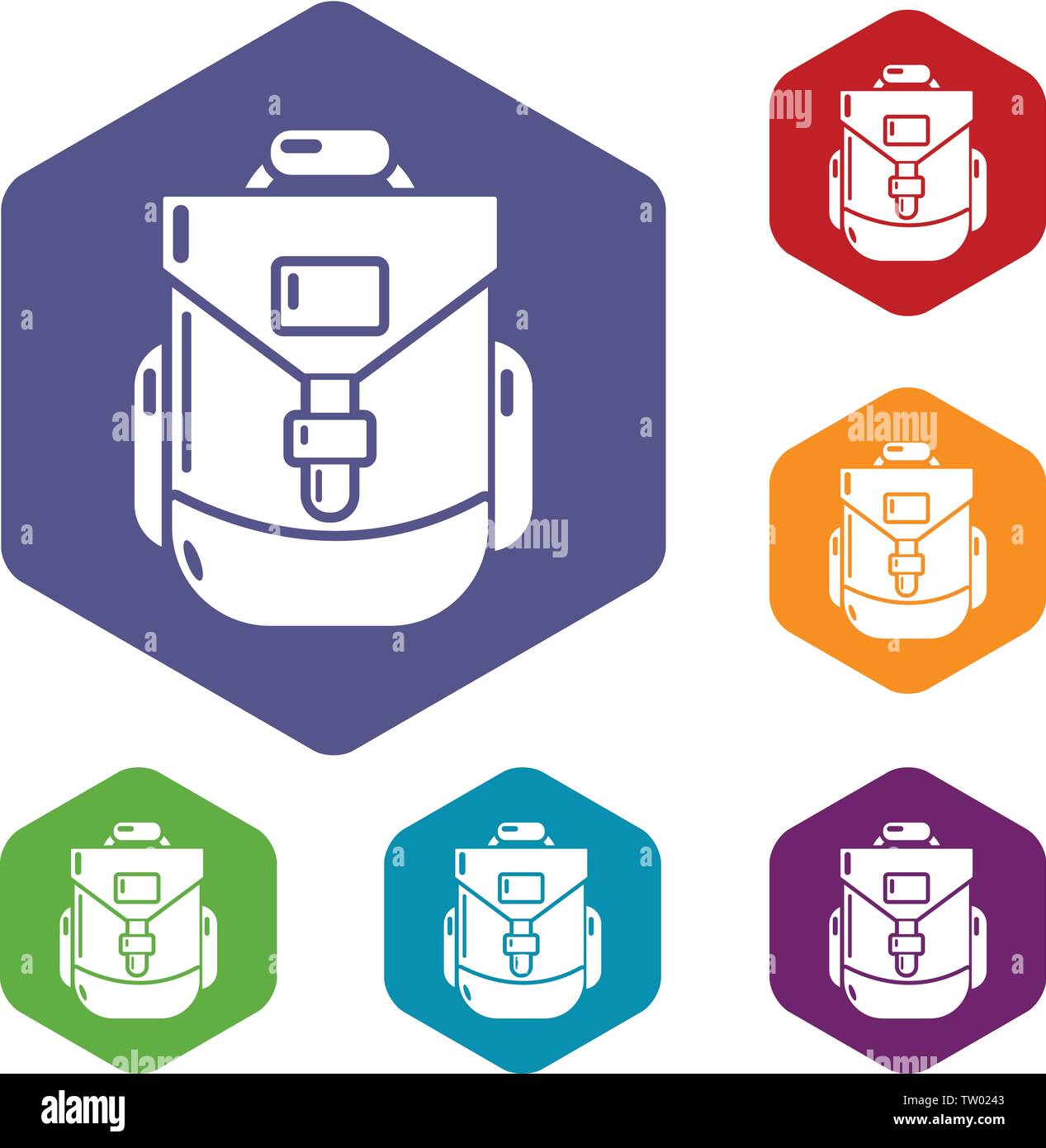 Backpacking icons vector hexahedron Stock Vector Image & Art - Alamy