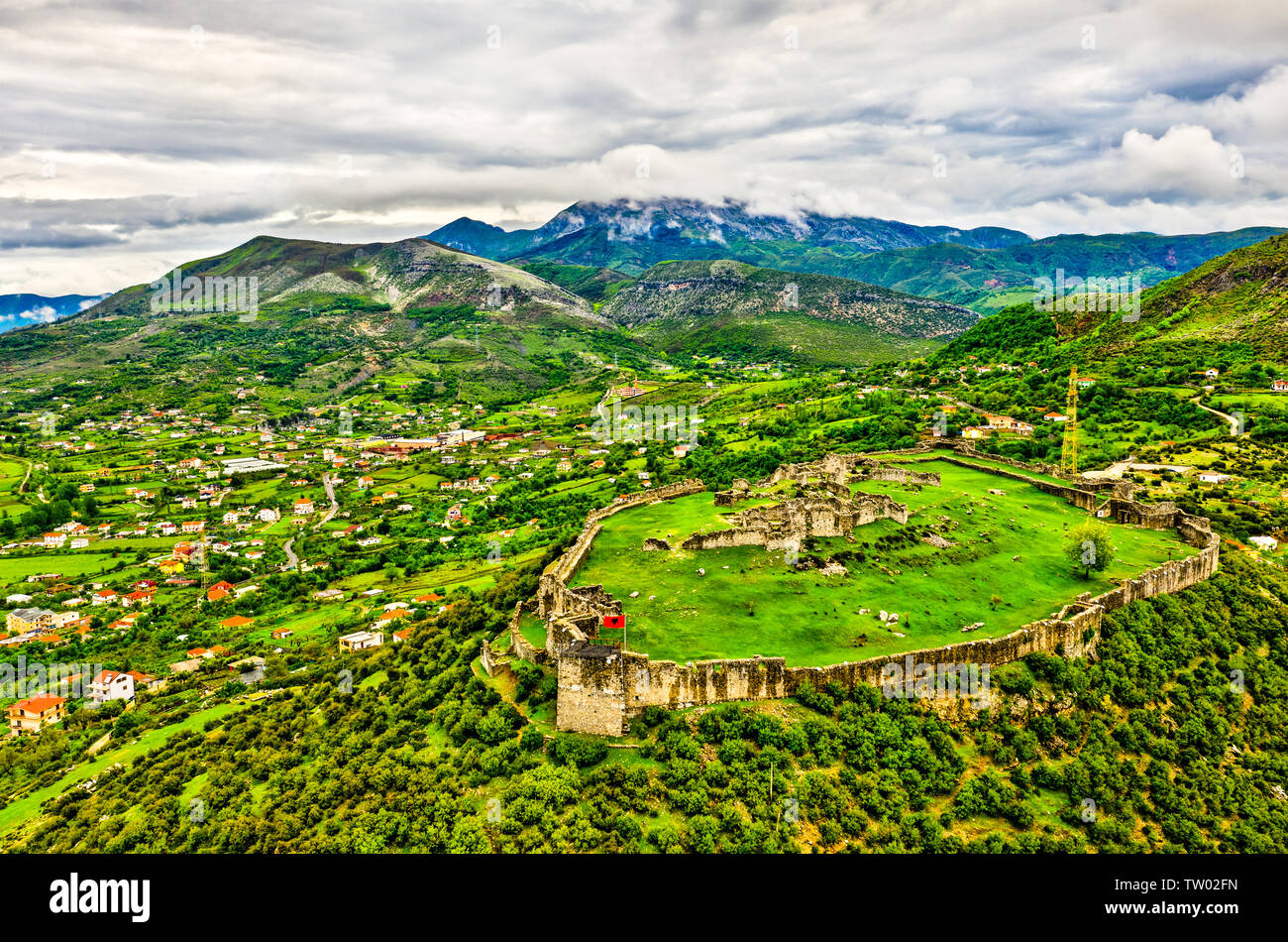 View of Lezhe Castle in Albania Stock Photo - Alamy