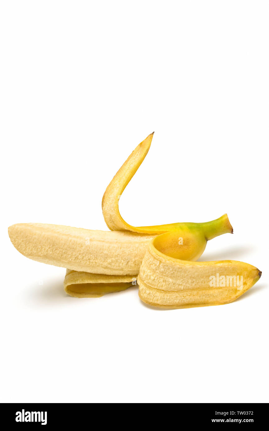 Close up of a peeled banana Stock Photo - Alamy