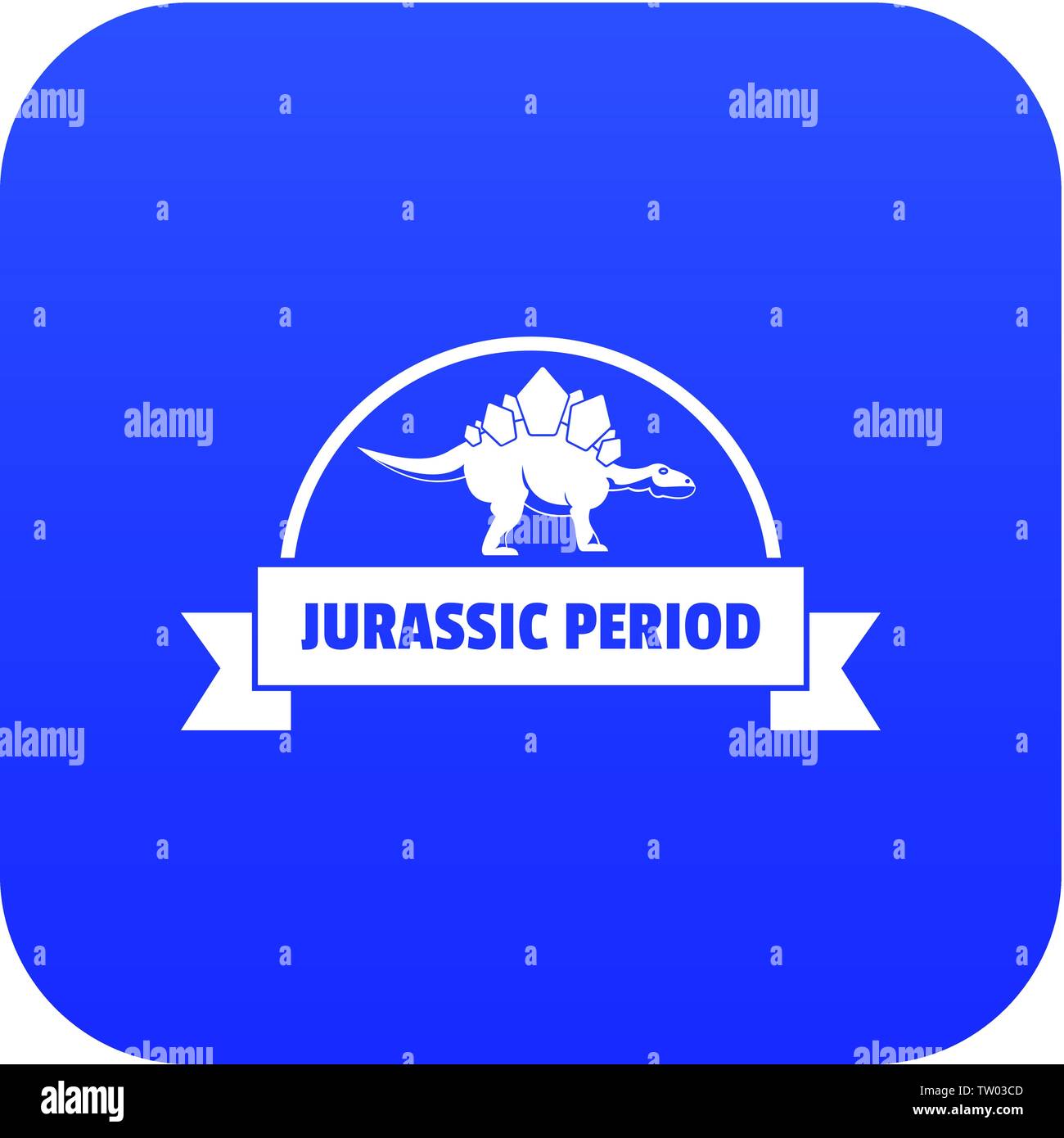 Jurassic Period Icon Blue Vector Stock Vector Image And Art Alamy