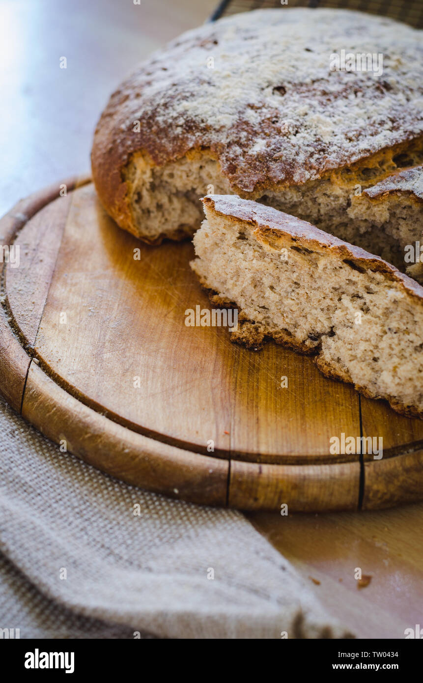 Homemade Rustic Multigrain Bread Stock Photo - Alamy
