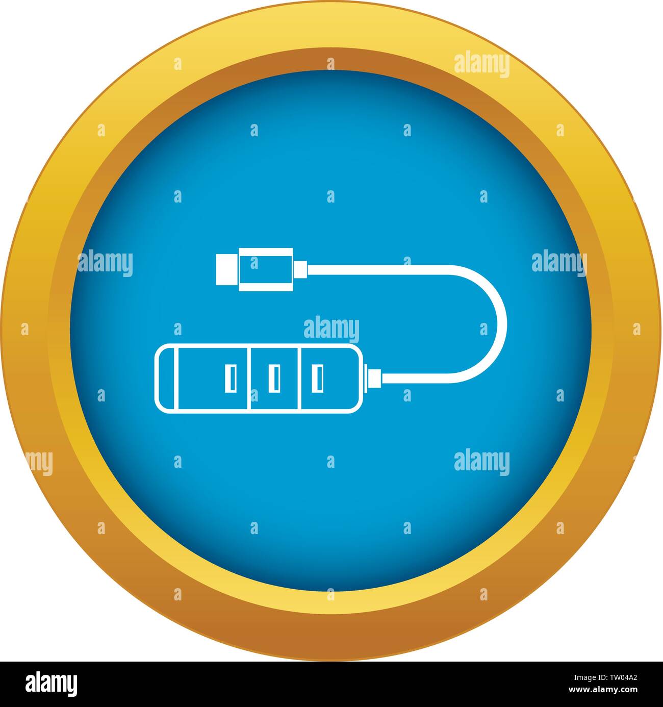 USB adapter connectors icon blue vector isolated Stock Vector Image ...
