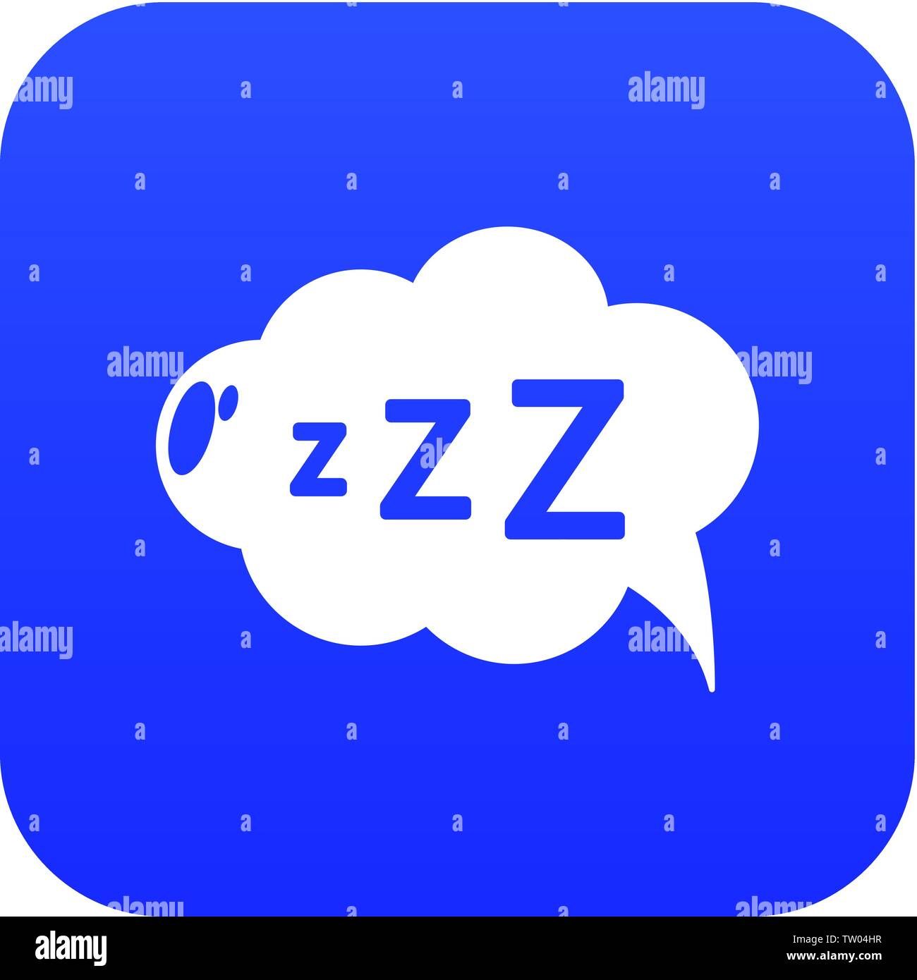 Snoring icon blue vector Stock Vector Image & Art - Alamy