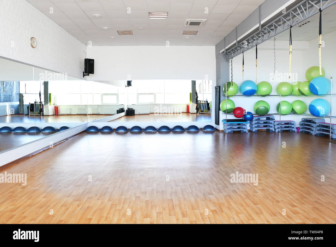 Interior of fitness club Stock Photo - Alamy