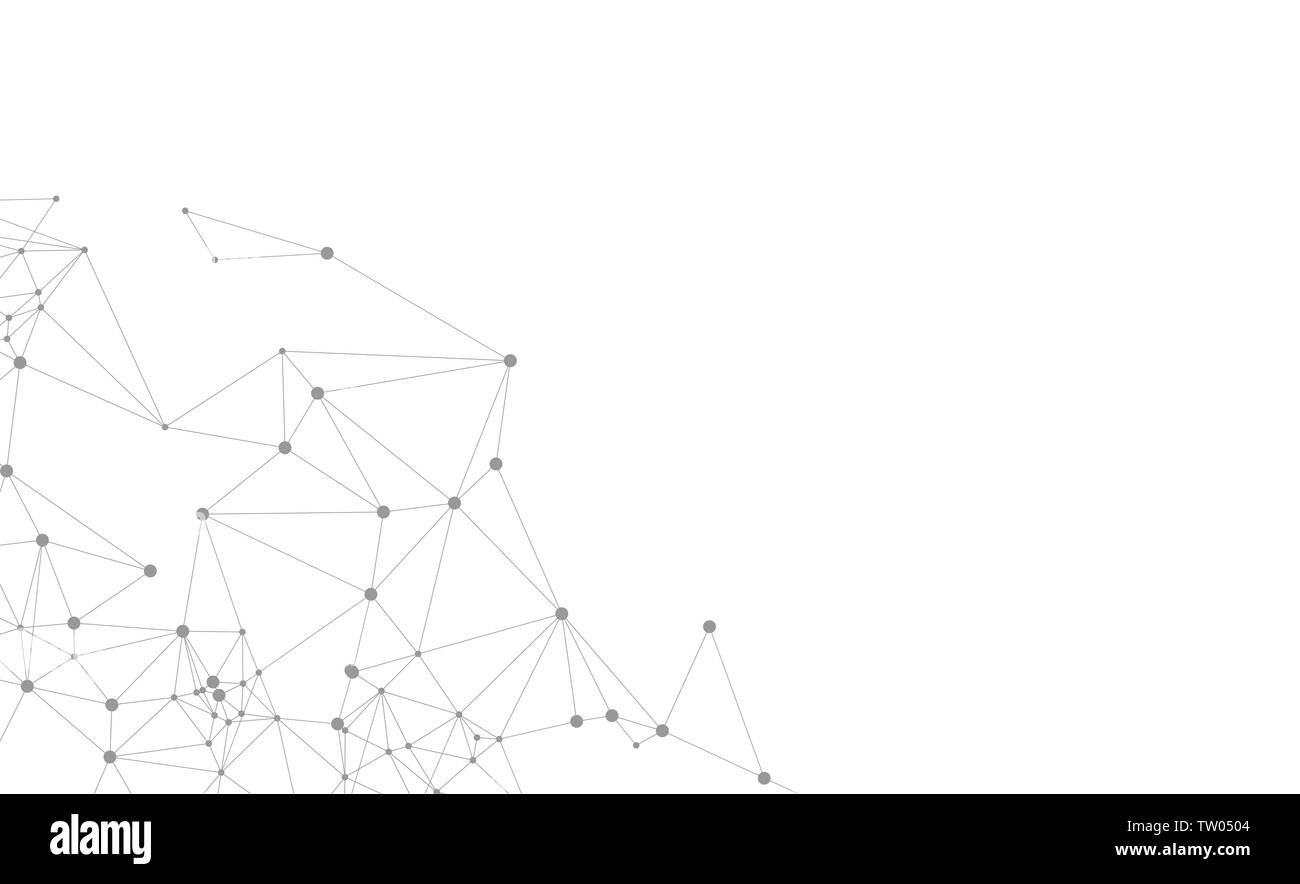 Interconnected dot wire material with a sense of technology. Big data ...