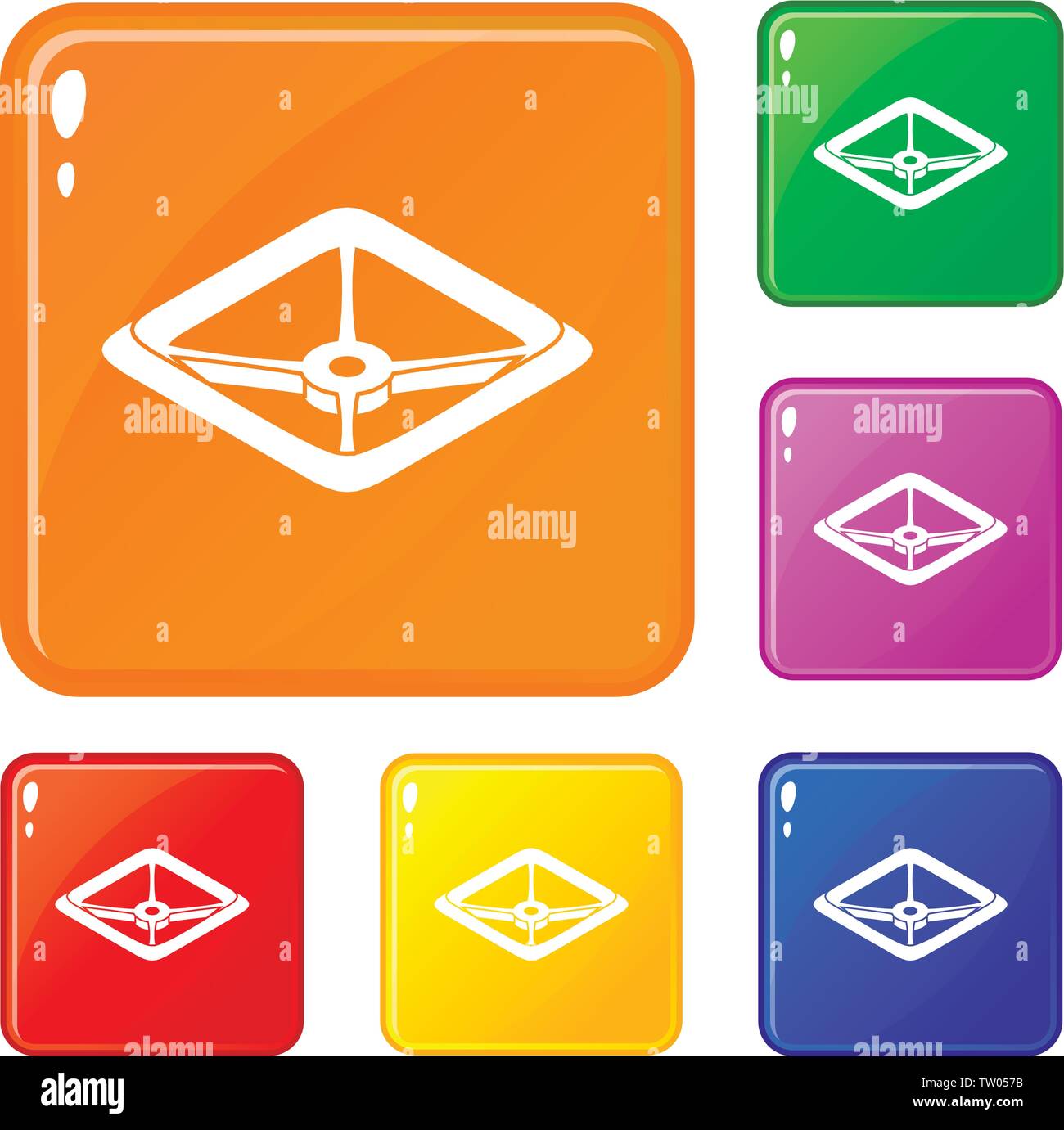 Square tap gas icons set vector color Stock Vector Image & Art - Alamy