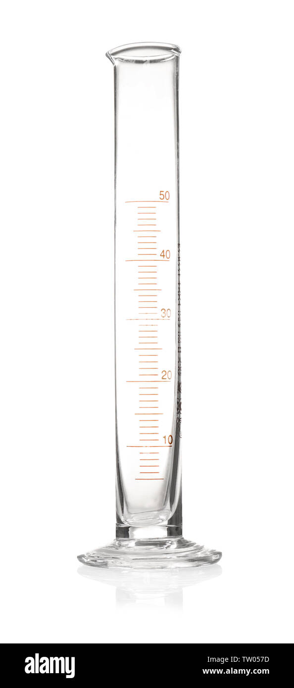 Measuring tube isolated on white Stock Photo - Alamy