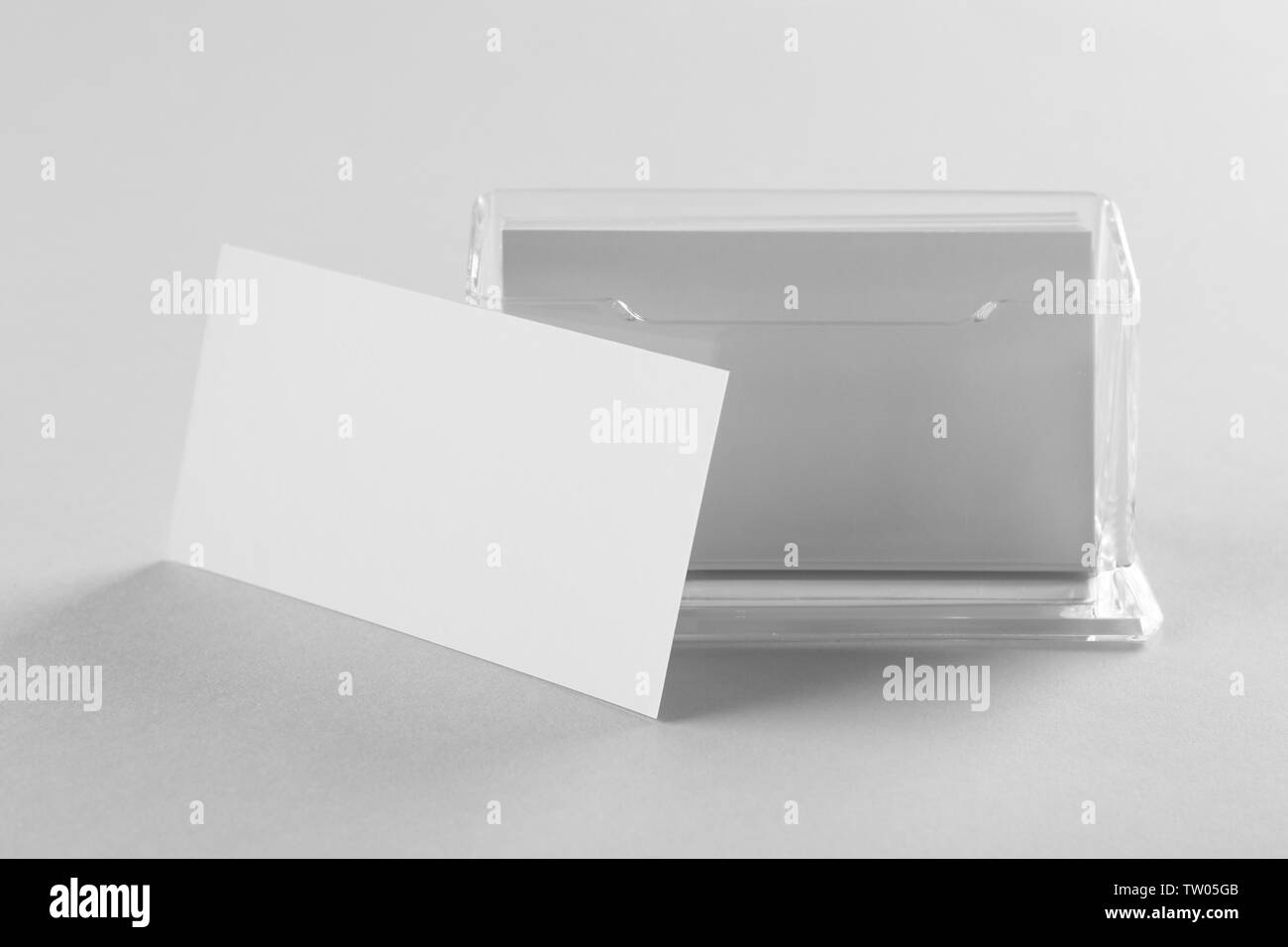 Set of blank items for branding on light background Stock Photo - Alamy