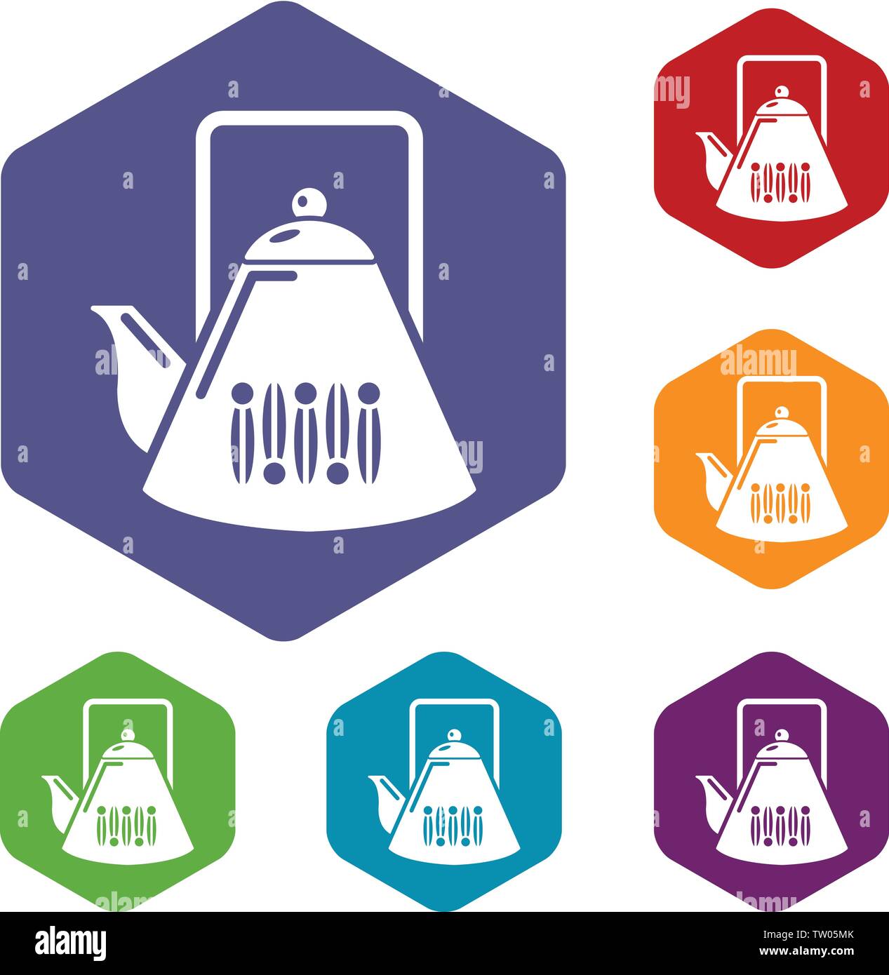 Kettle icons vector hexahedron Stock Vector Image & Art - Alamy