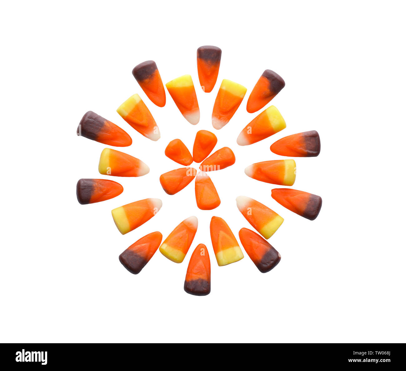 Colorful Halloween candies on white background Stock Photo - Alamy