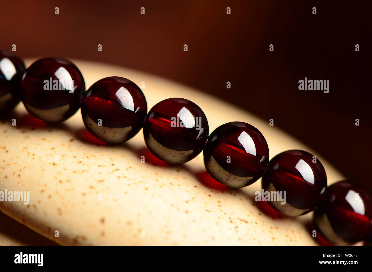 Garnet hand bracelet Stock Photo - Alamy