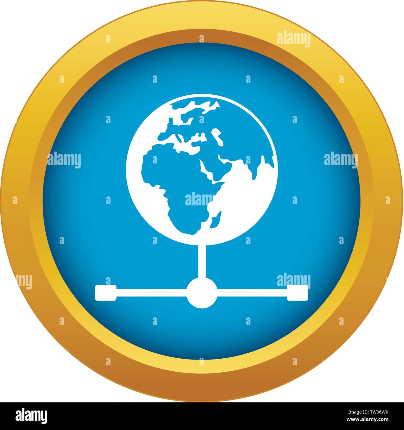 Globe icon blue vector isolated Stock Vector Image & Art - Alamy