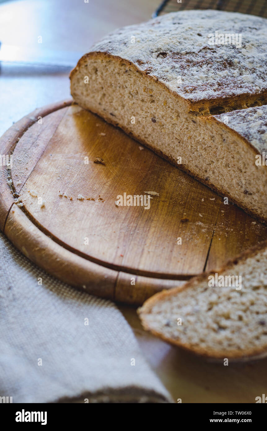 Homemade Rustic Multigrain Bread Stock Photo - Alamy