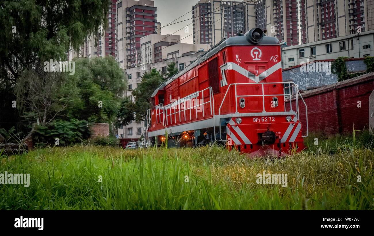 DF7C internal combustion locomotive Stock Photo - Alamy