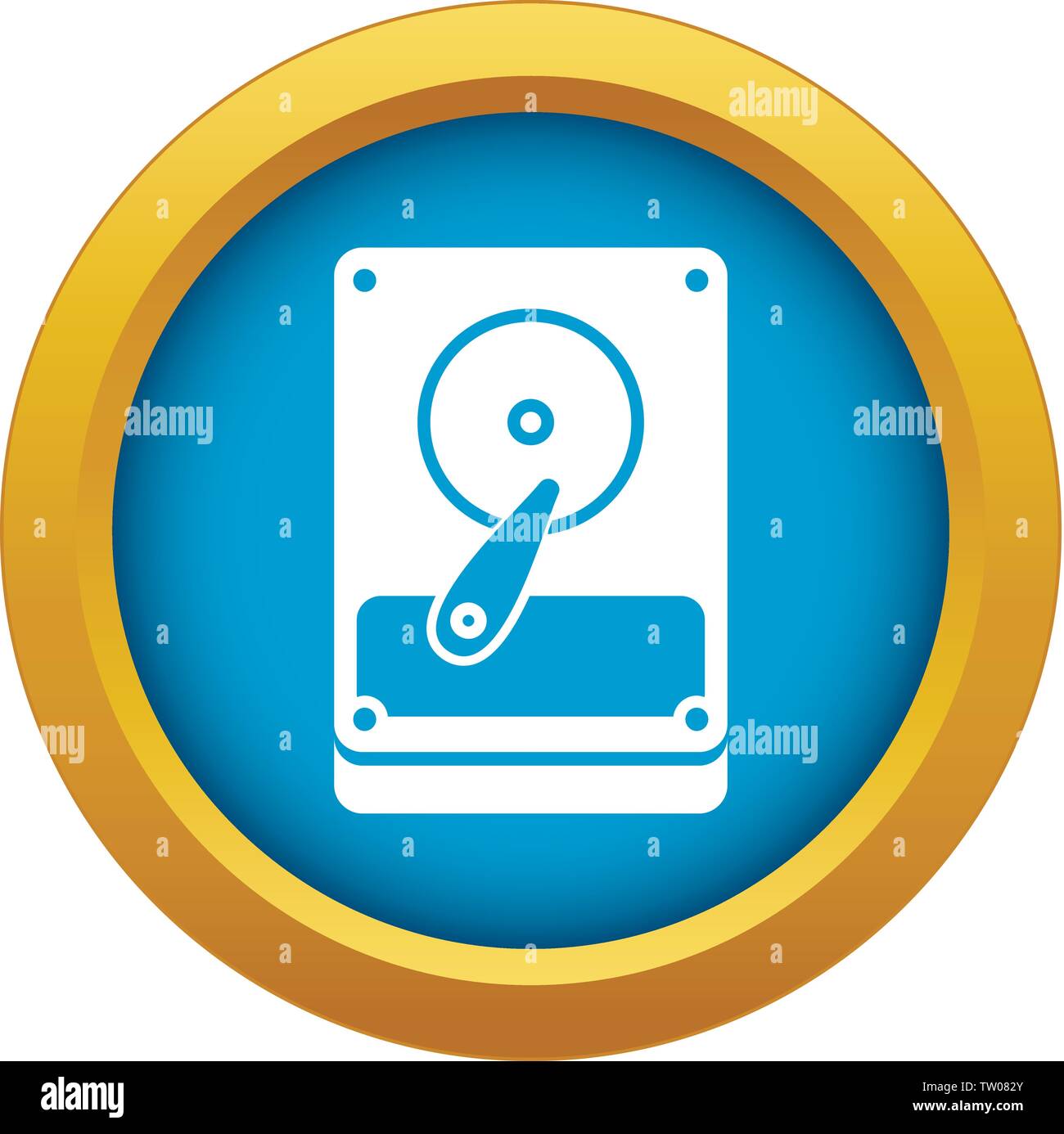 HDD icon blue vector isolated Stock Vector Image & Art - Alamy