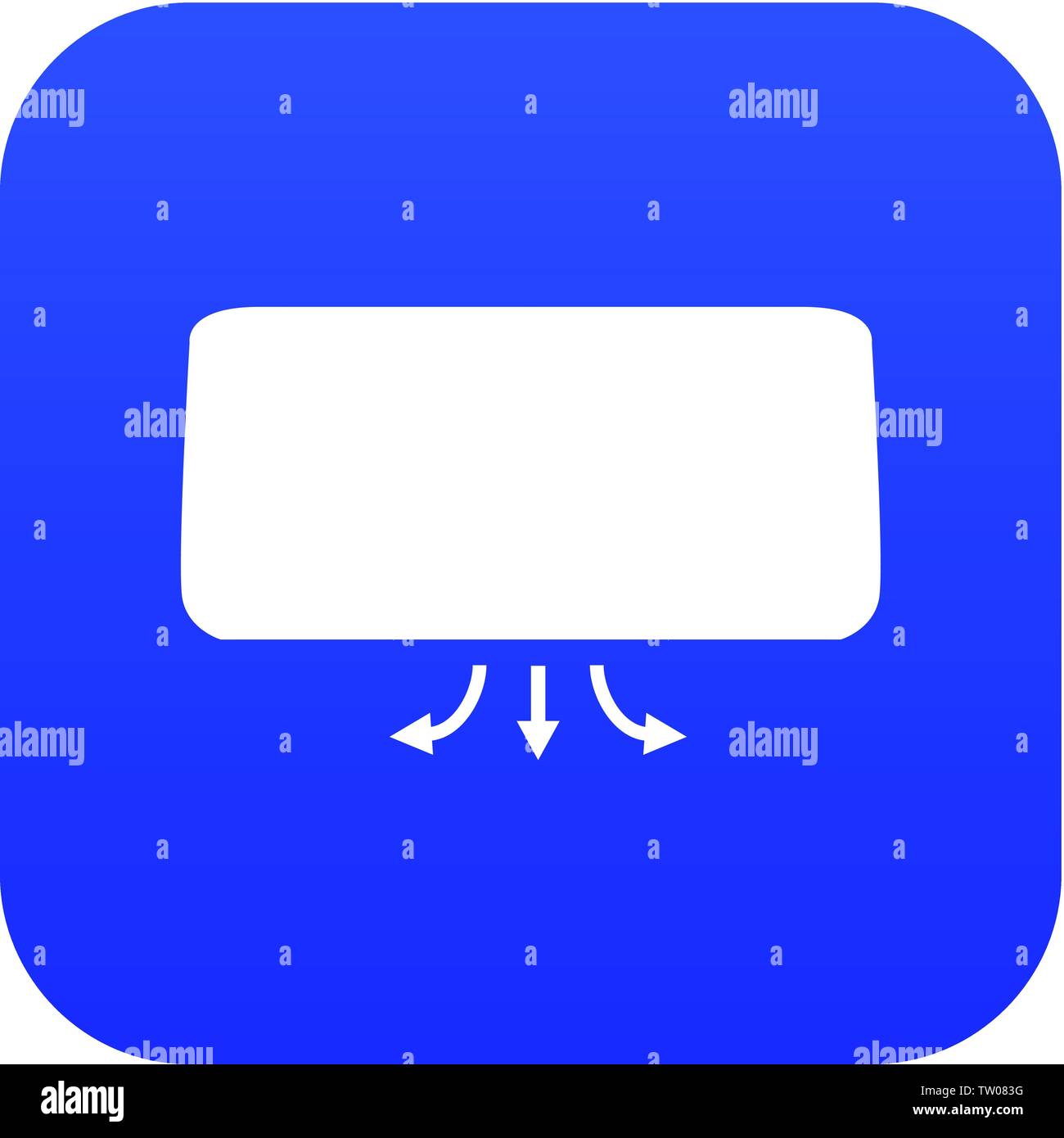 Split system icon blue Cut Out Stock Images & Pictures - Alamy
