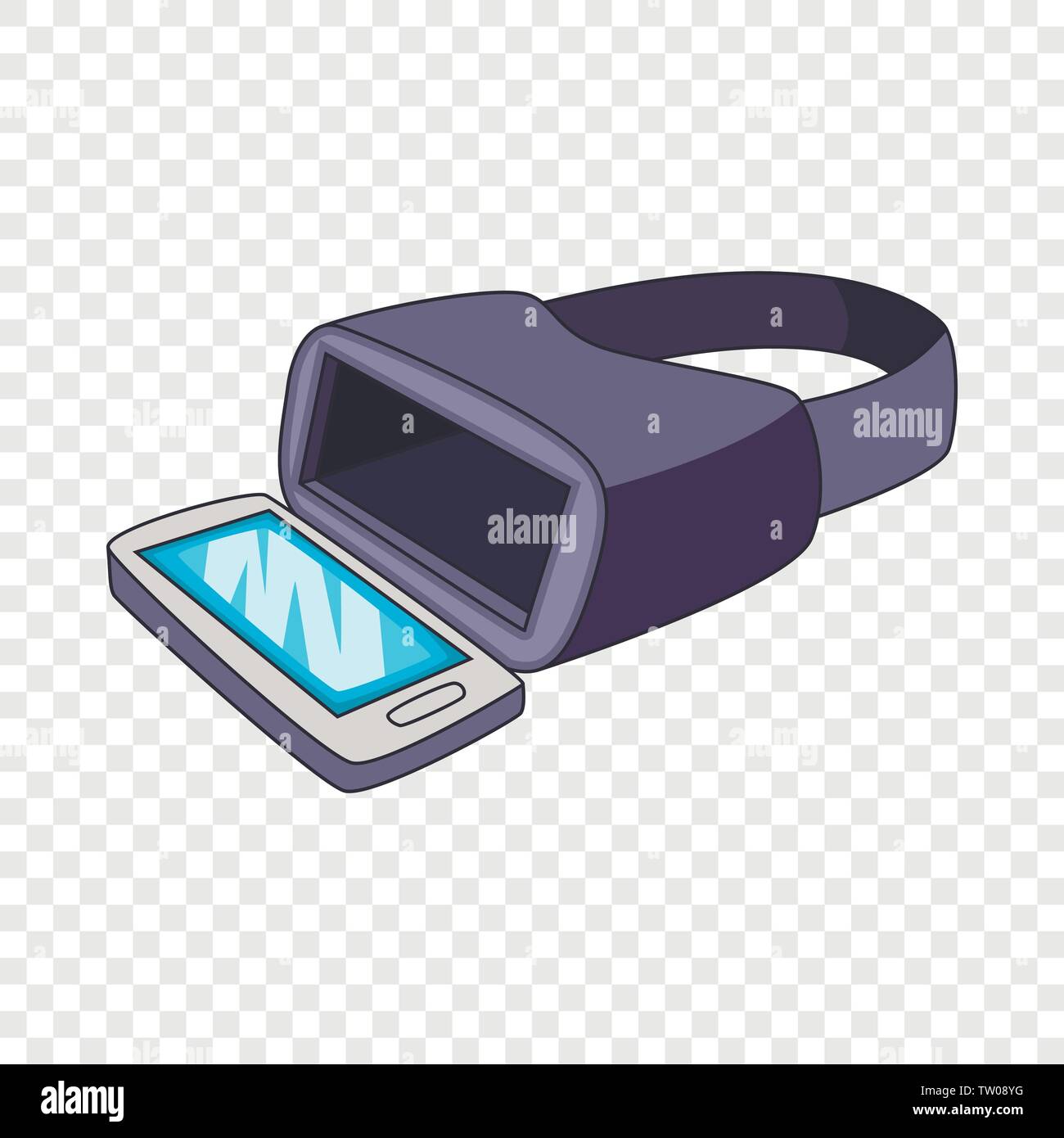 VR glasses for smartphone icon, cartoon style Stock Vector Image & Art ...