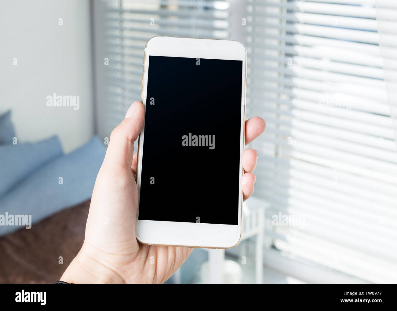 mobile, smartphone with black blank screen Stock Photo - Alamy