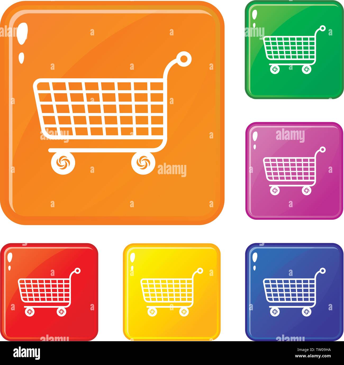 Trolley icons set vector color Stock Vector Image & Art - Alamy