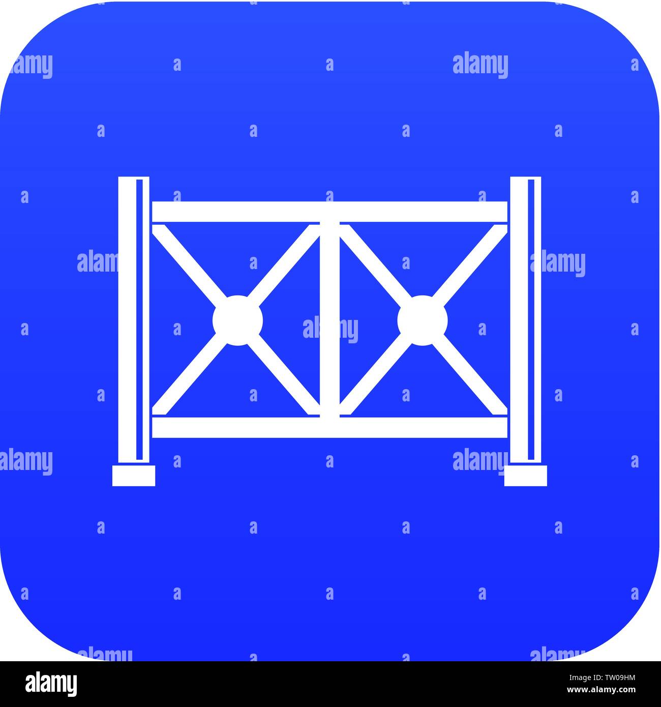 Metal fence icon digital blue Stock Vector Image & Art - Alamy