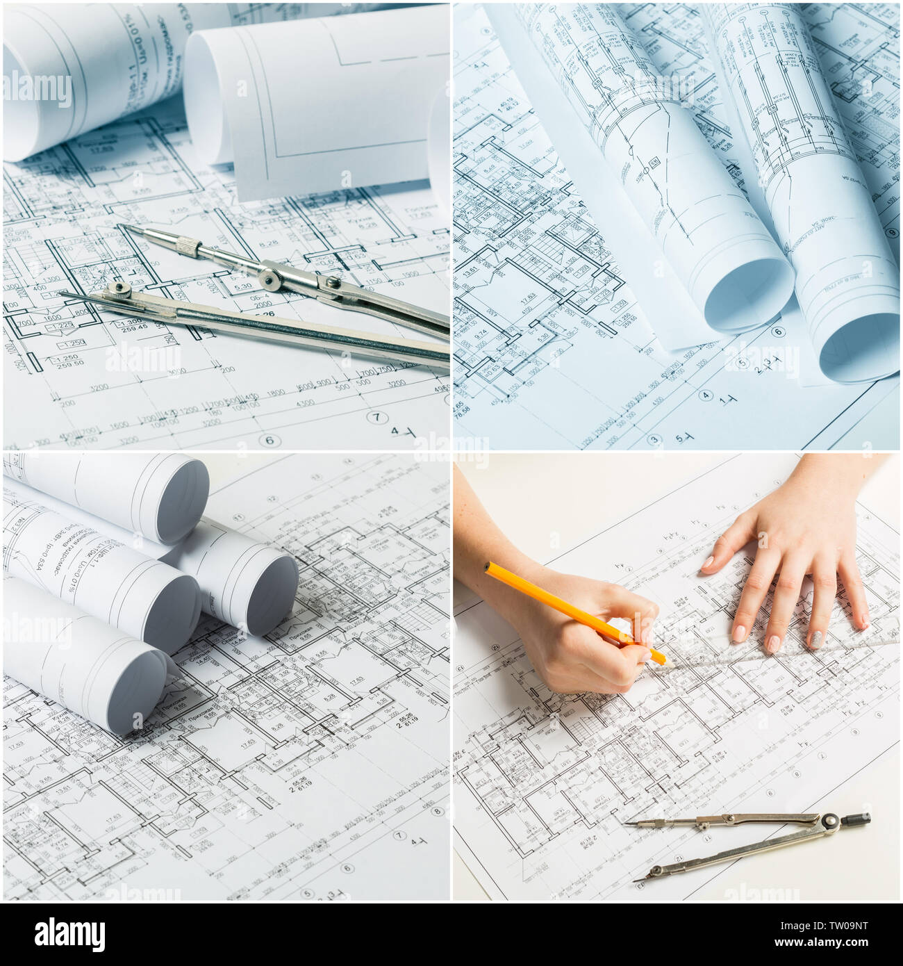 Collage of photos of drawings Stock Photo - Alamy
