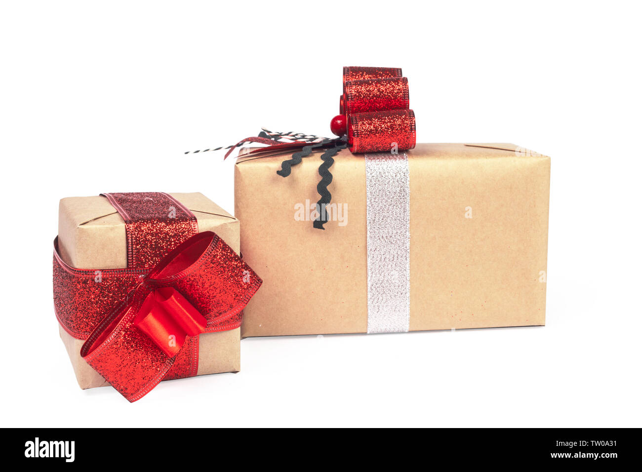 Christmas presents isolated Stock Photo - Alamy