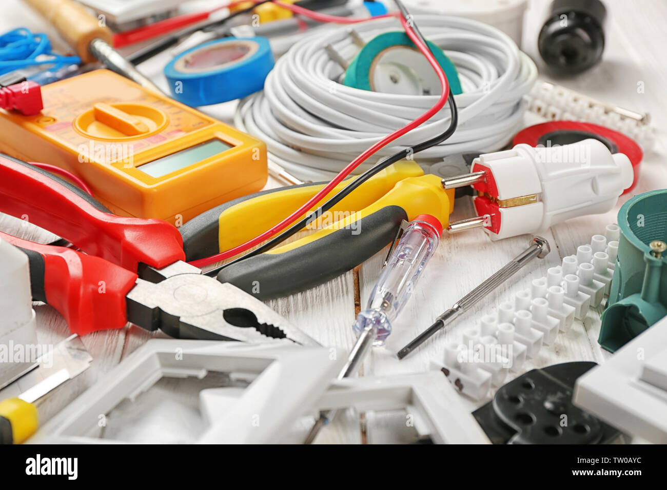 Tools component electrical installation hi-res stock photography and ...