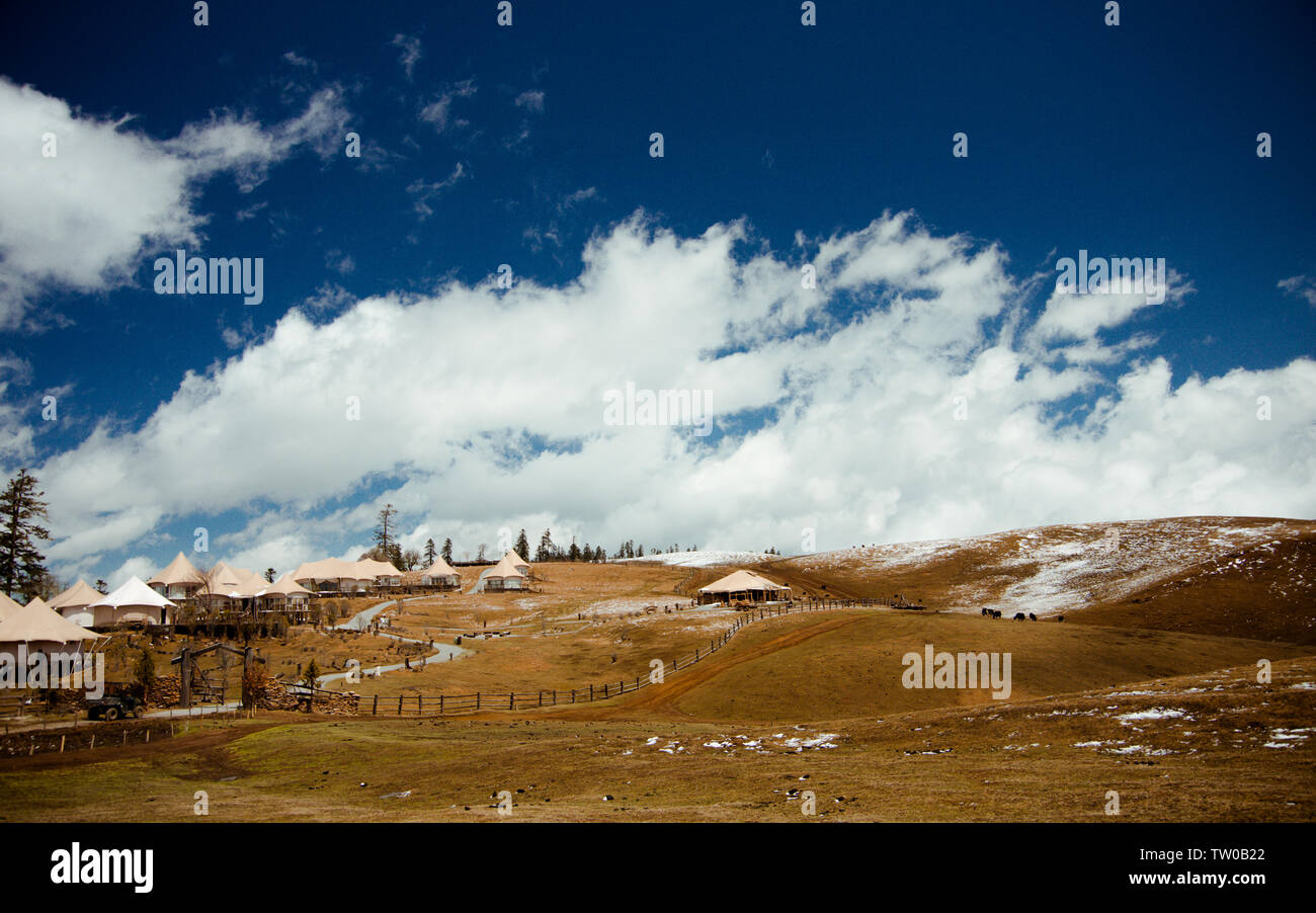 Landscape of Gradan Ranch in Laojunshan, Lijiang, Yunnan Province Stock ...