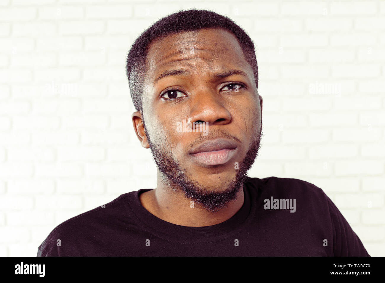 angry african american man Stock Photo - Alamy