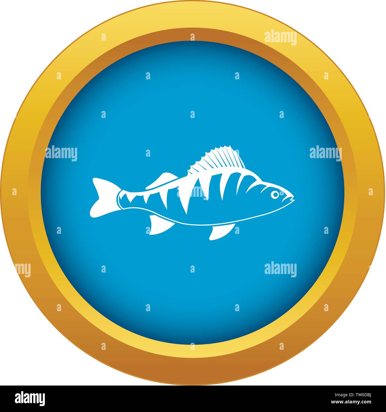 Fish icon blue vector isolated Stock Vector Image & Art - Alamy