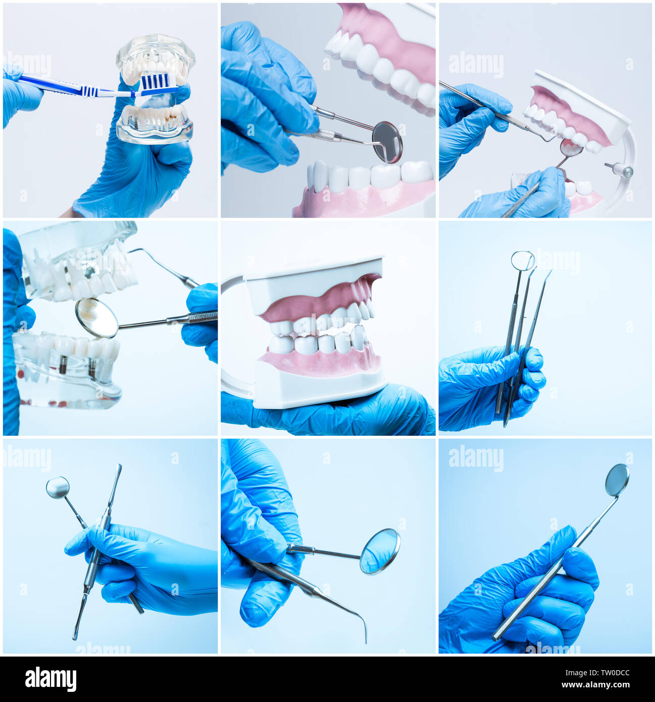 Collage of dental healthcare Stock Photo - Alamy